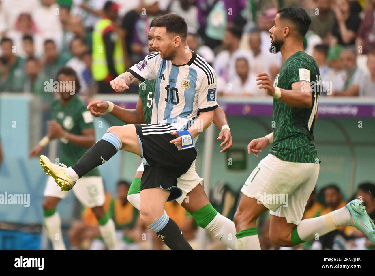 Doha, Qatar. 22nd Nov, 2022. Lionel MESSI (ARG) on the ball, action. Re ...
