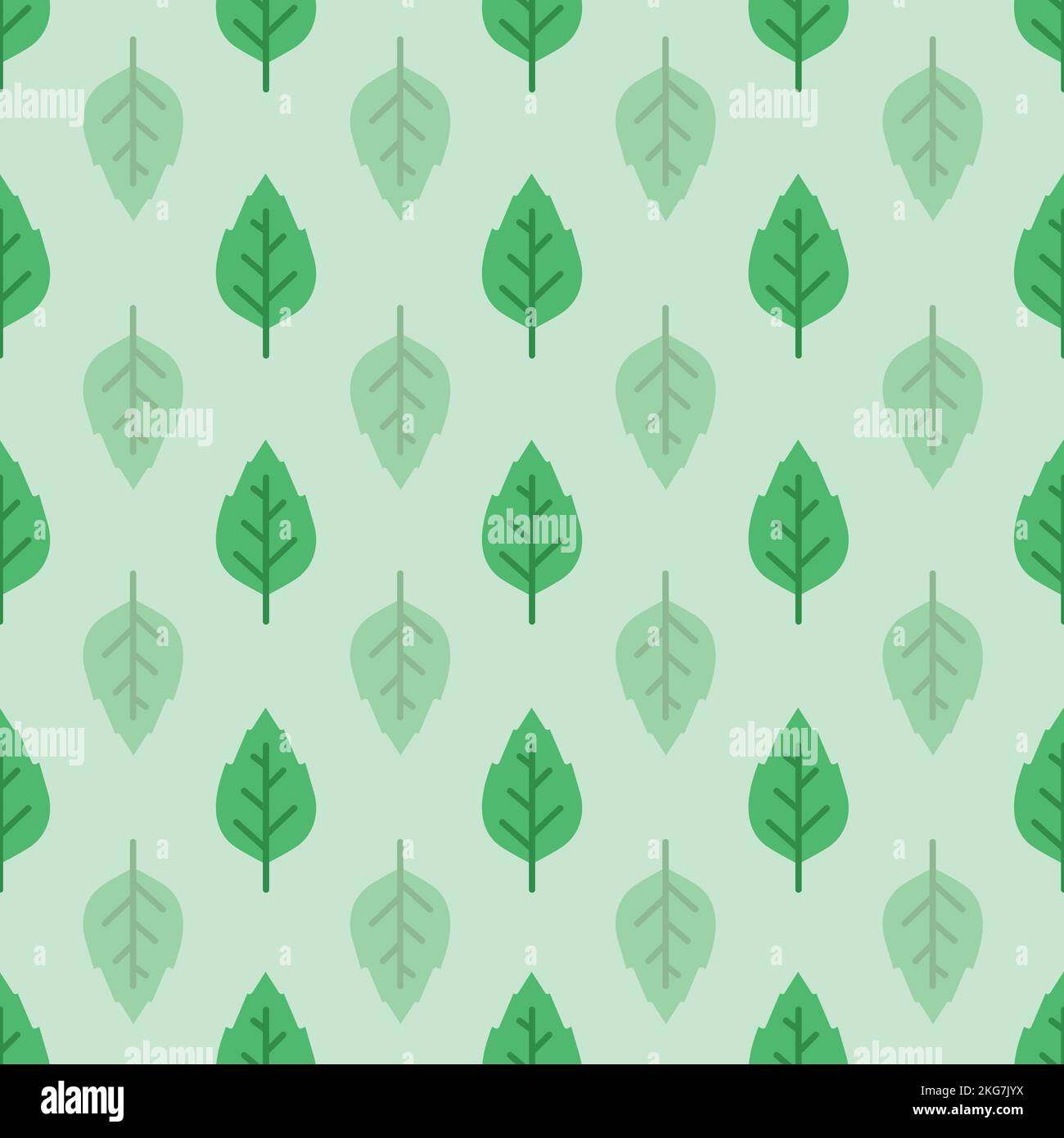 Vector Green Elm leaves repeat pattern background design Stock Vector ...