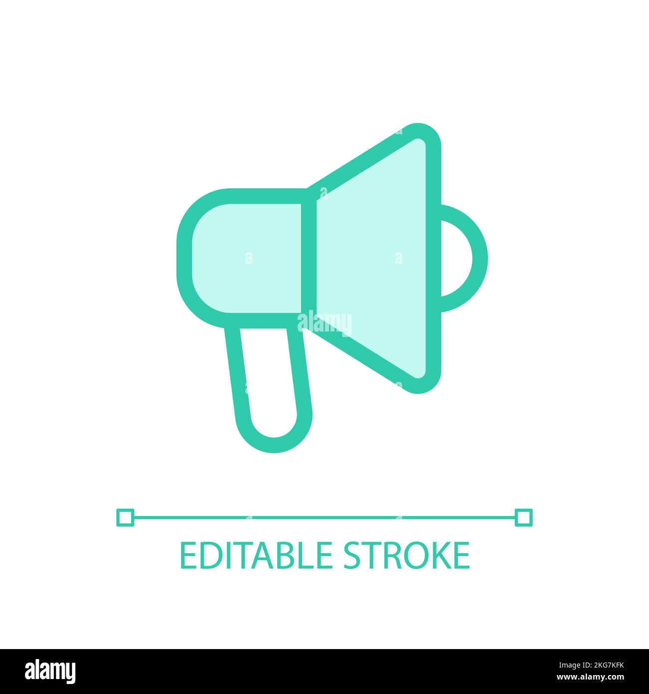 Handheld megaphone pixel perfect glassmorphism ui icon Stock Vector ...