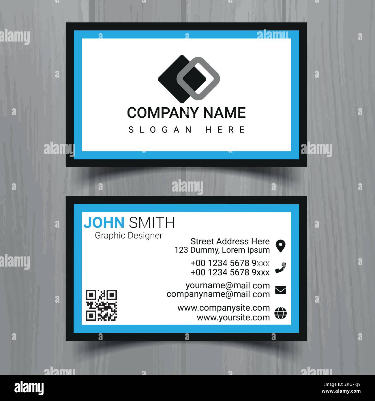 Professional business card design template Stock Vector Image & Art - Alamy