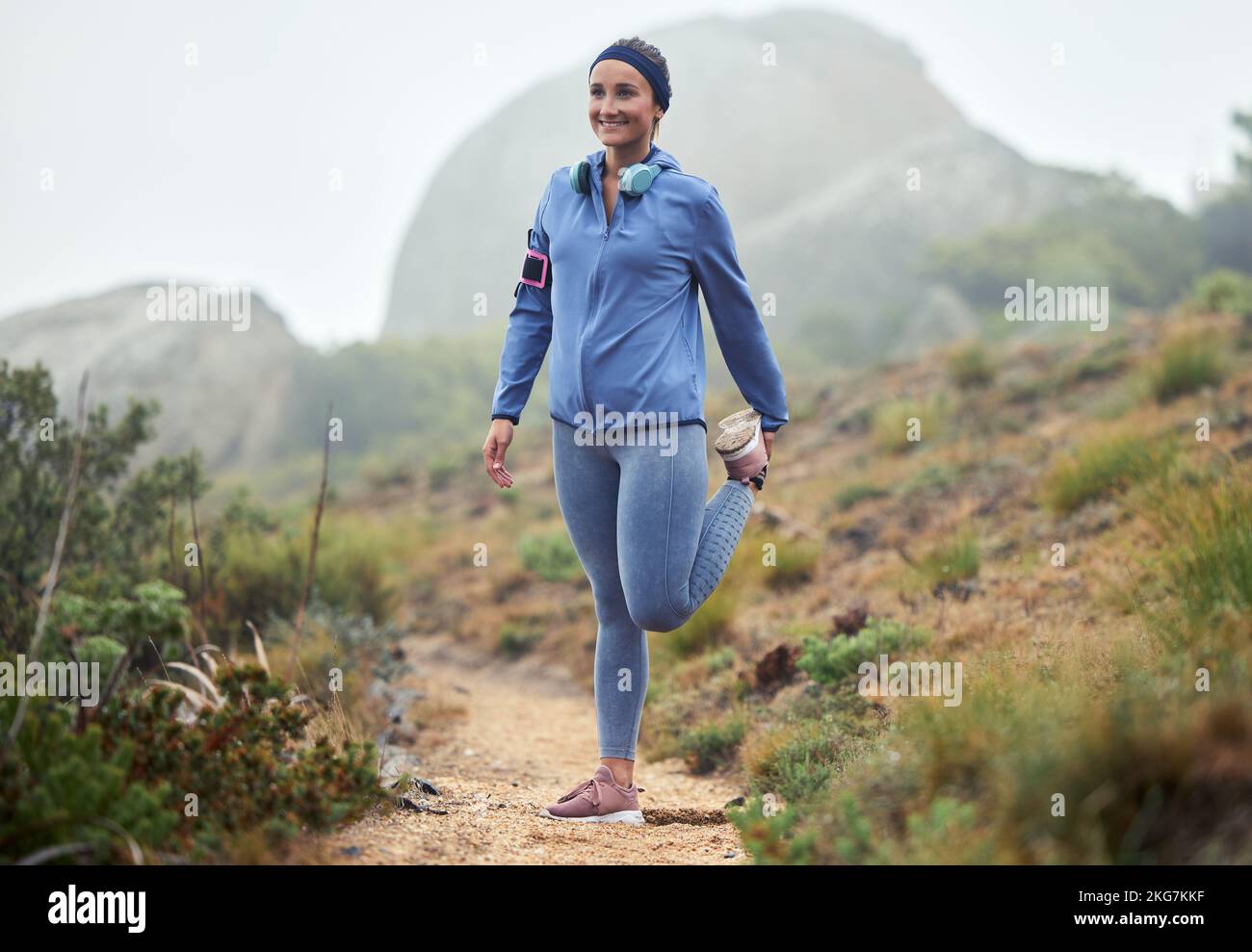Trail runner standing in nature hi-res stock photography and images - Alamy