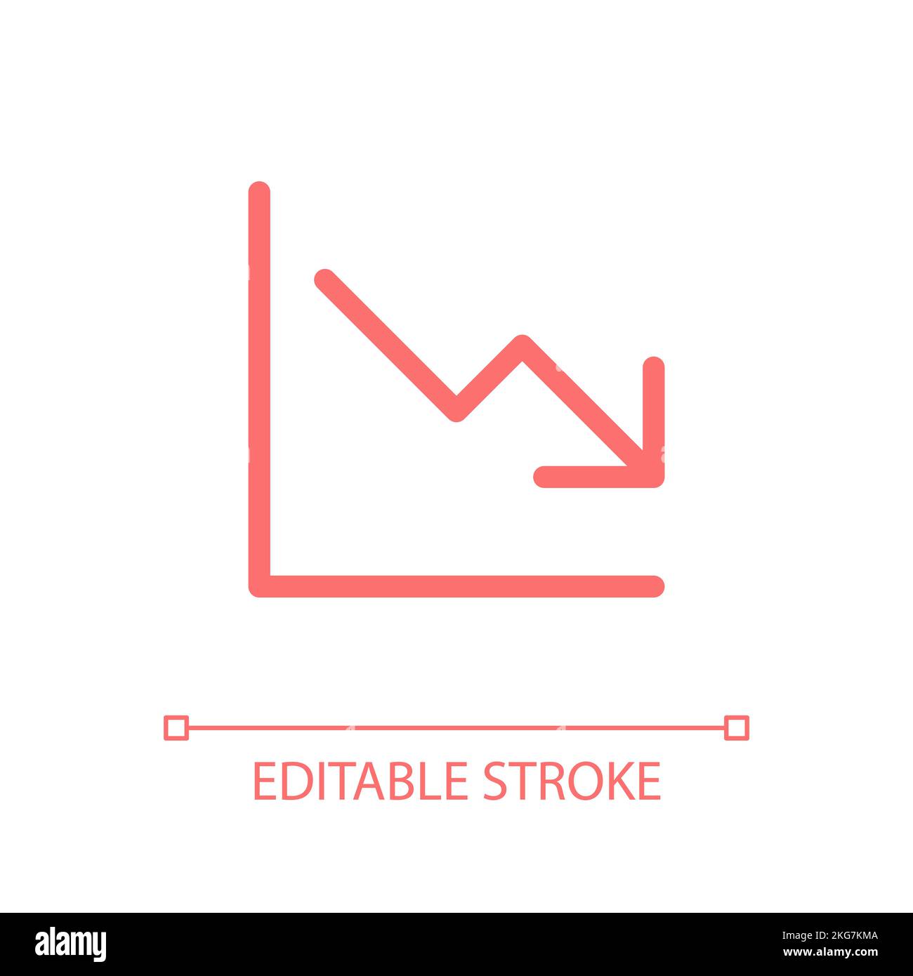 Demand decrease graph pixel perfect glassmorphism ui icon Stock Vector Image & Art - Alamy