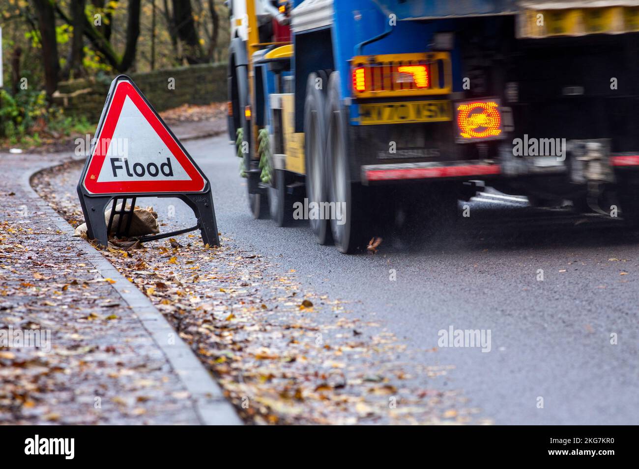 Uk lorry hazard sign hi-res stock photography and images - Alamy