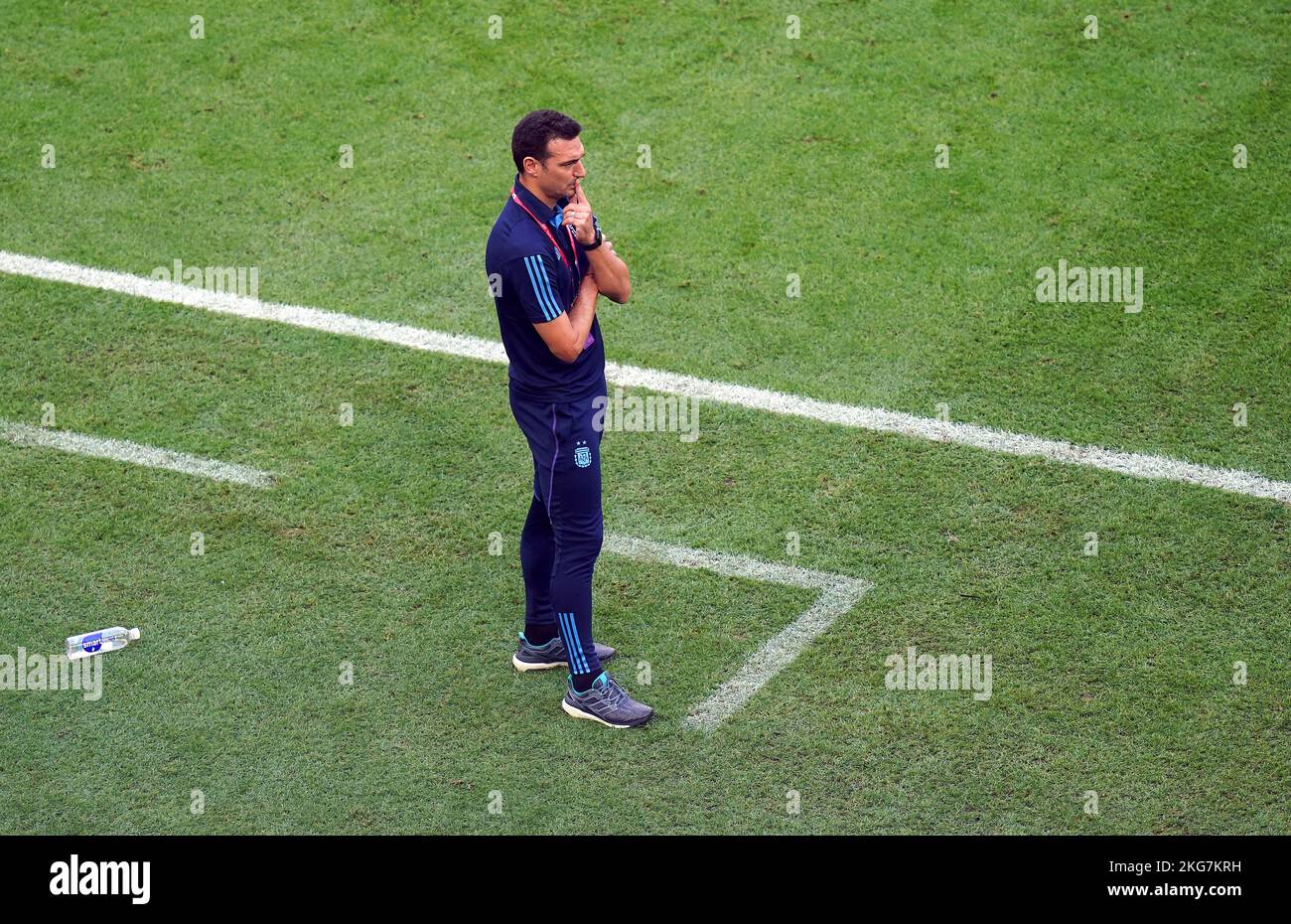 Argentina manager Lionel Scaloni on the touchline during the FIFA World ...