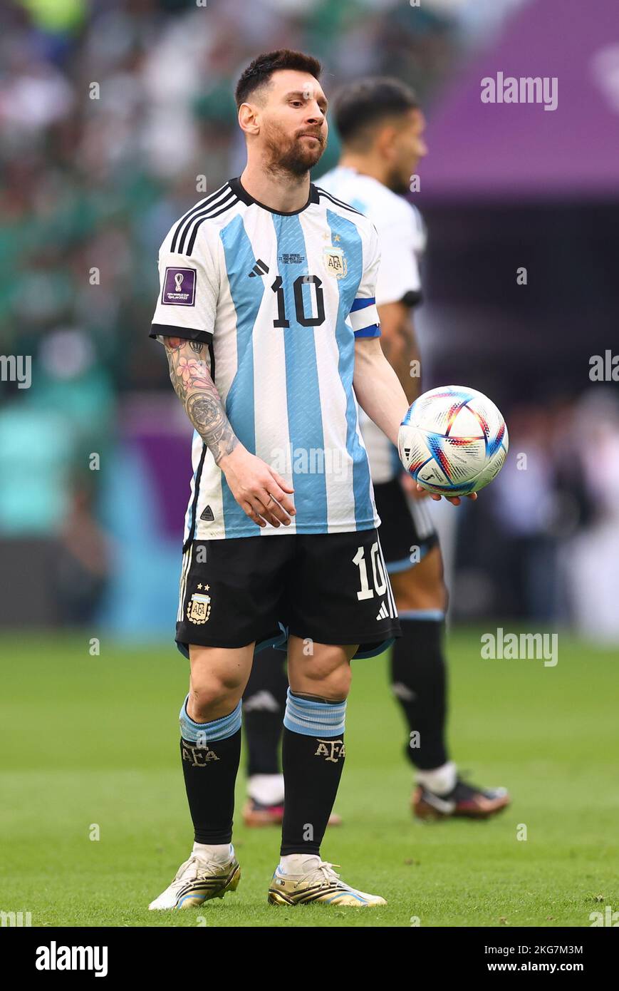 Doha, Qatar. 22nd Nov, 2022. Lionel Messi of Argentina during the FIFA ...