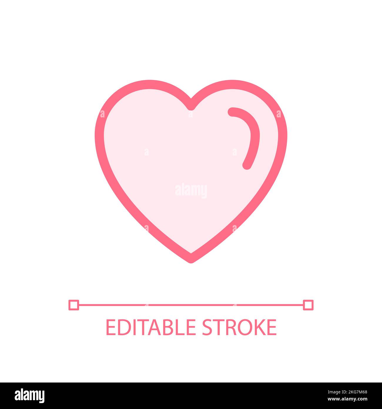 Pixel art heart outline Cut Out Stock Images & Pictures - Alamy