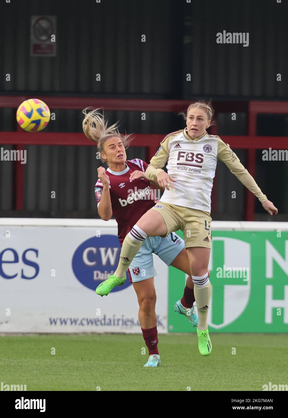 DAGENHAM ENGLAND - NOVEMBER 20 :L-R Kirsty Smith of West Ham United WFC ...