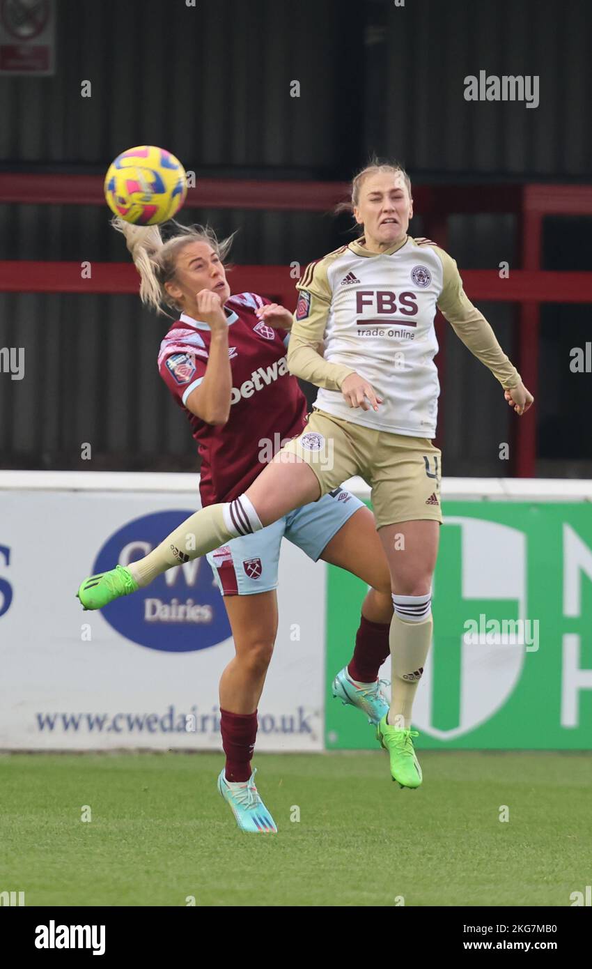 DAGENHAM ENGLAND - NOVEMBER 20 :L-R Kirsty Smith of West Ham United WFC ...