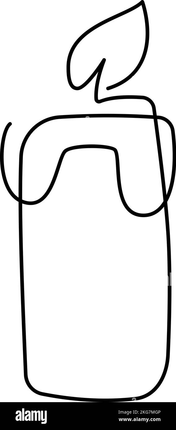 Burning christmas candle Black and White Stock Photos & Images - Alamy