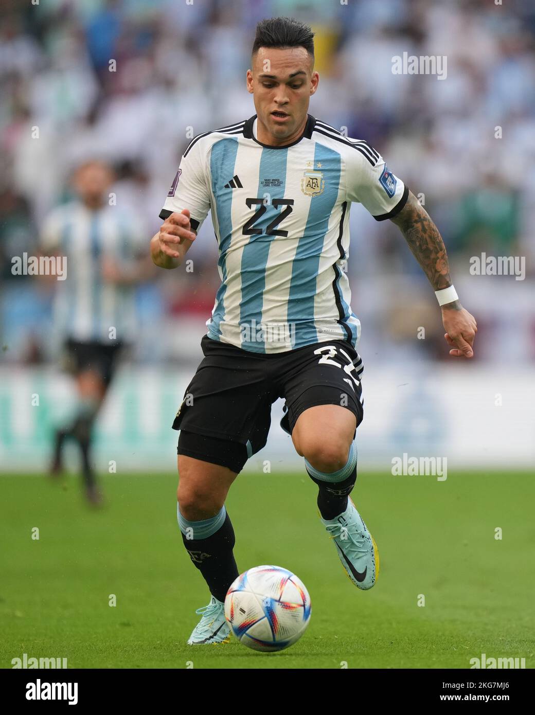 Lautaro Martinez of Argentina during the Qatar 2022 World Cup match ...