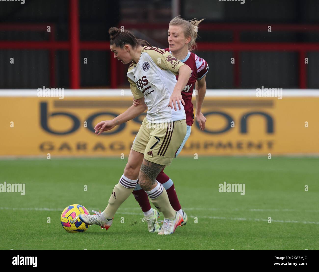 DAGENHAM ENGLAND - NOVEMBER 20 : L-R Natasha Flint of Leicester City ...