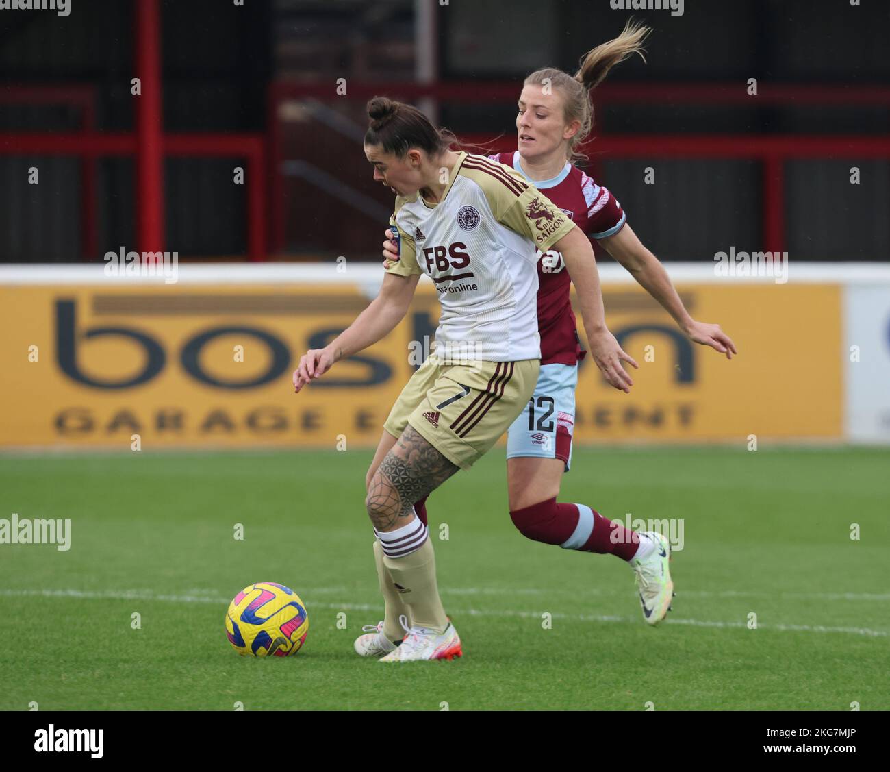 DAGENHAM ENGLAND - NOVEMBER 20 : L-R Natasha Flint of Leicester City ...
