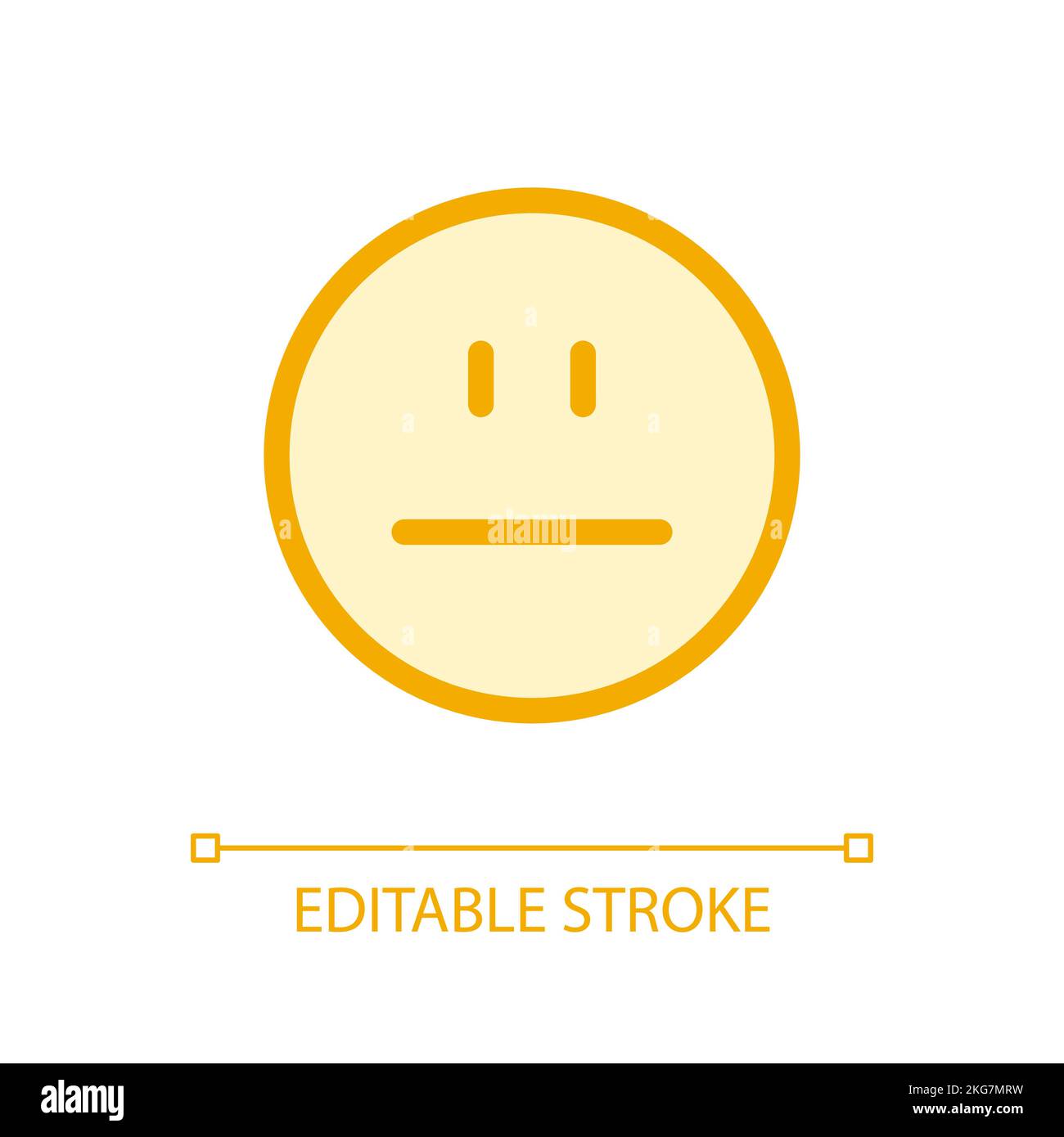 Neutral emoji pixel perfect glassmorphism ui icon Stock Vector Image ...