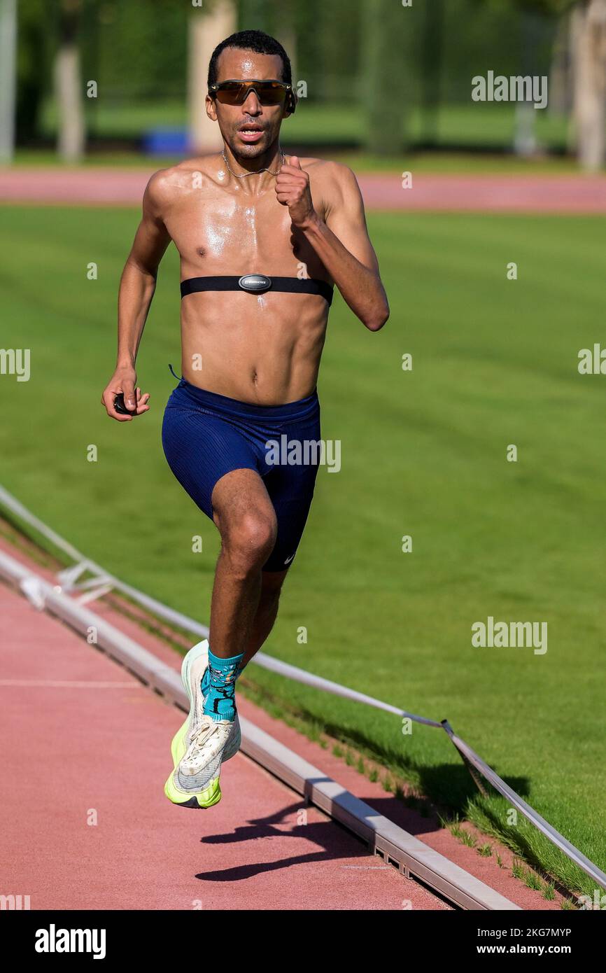 Athlete Ismael Debjani pictured in action during a training camp ...