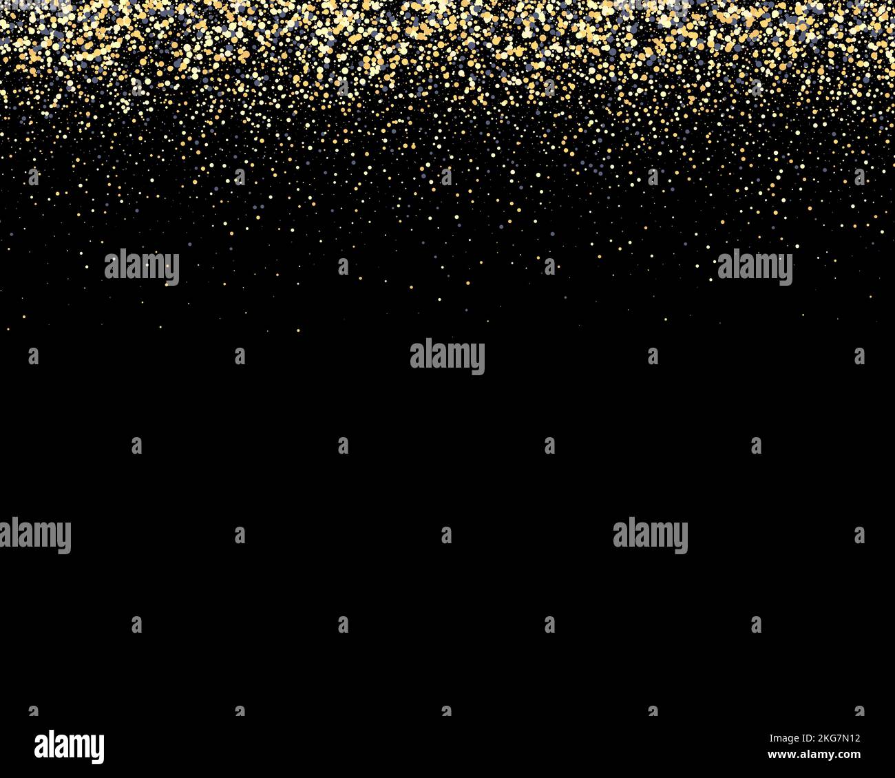 Abstract falling golden confetti. Magic gold dust. Festive Christmas ...