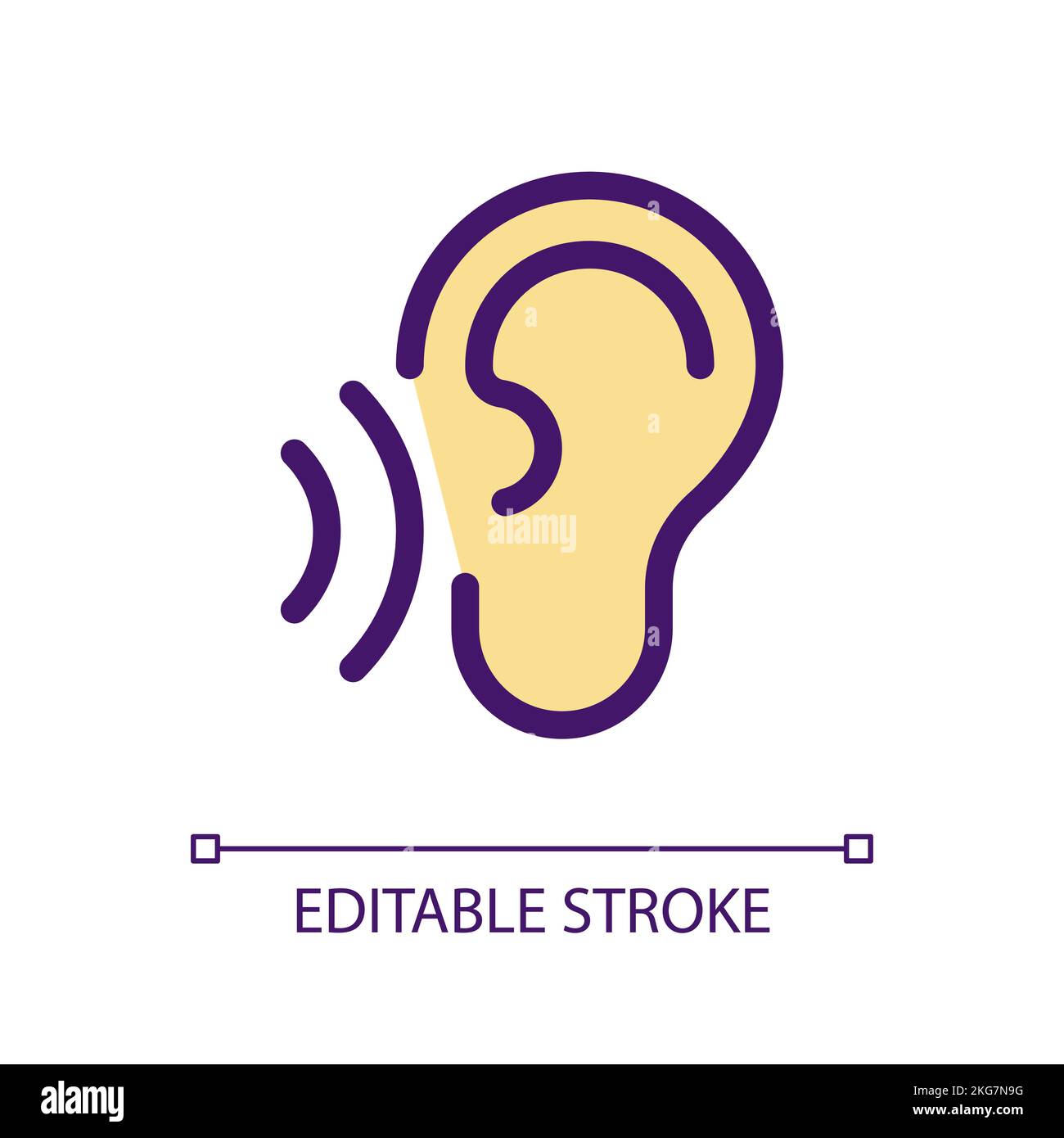 Listen pixel perfect RGB color ui icon Stock Vector Image & Art - Alamy