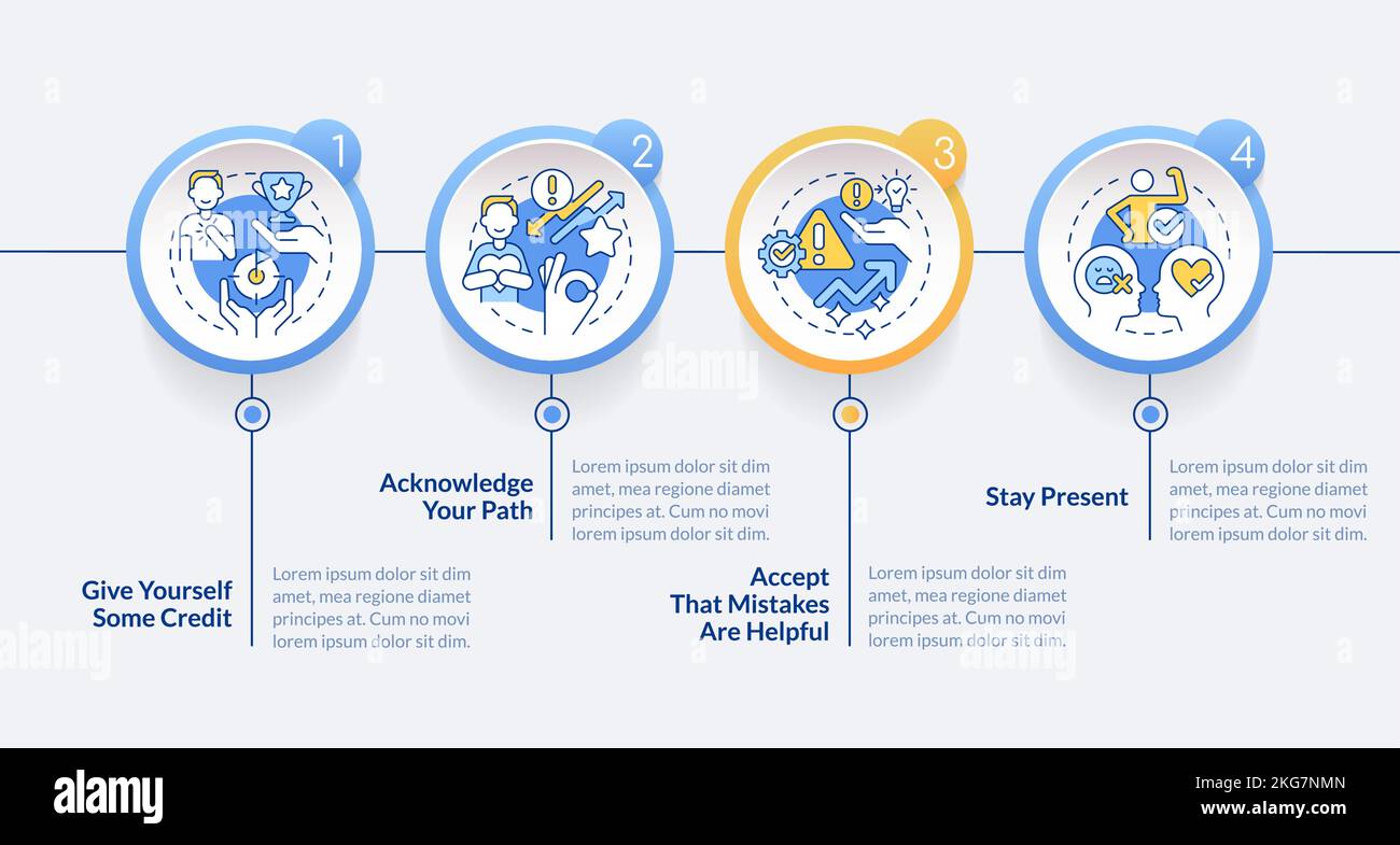 Overcome impostor syndrome tips circle infographic template Stock ...