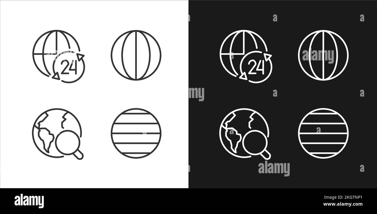 Geography pixel perfect linear icons set for dark, light mode Stock ... Geography pixel perfect linear icons set for dark, light mode Stock ...