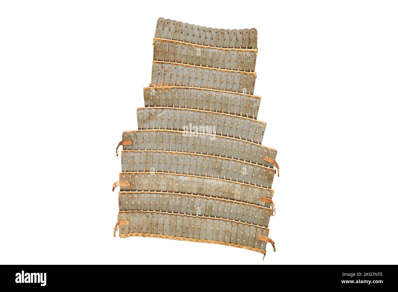 Medieval vintage armor and retro chain mail of a warrior on board a ...