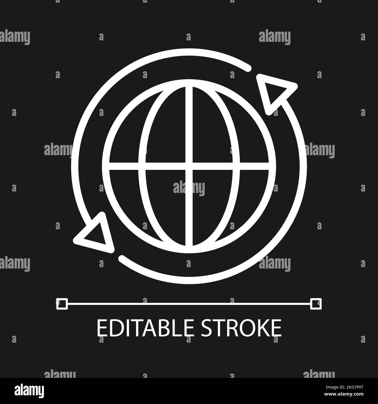 International exchange pixel perfect white linear icon for dark theme ...