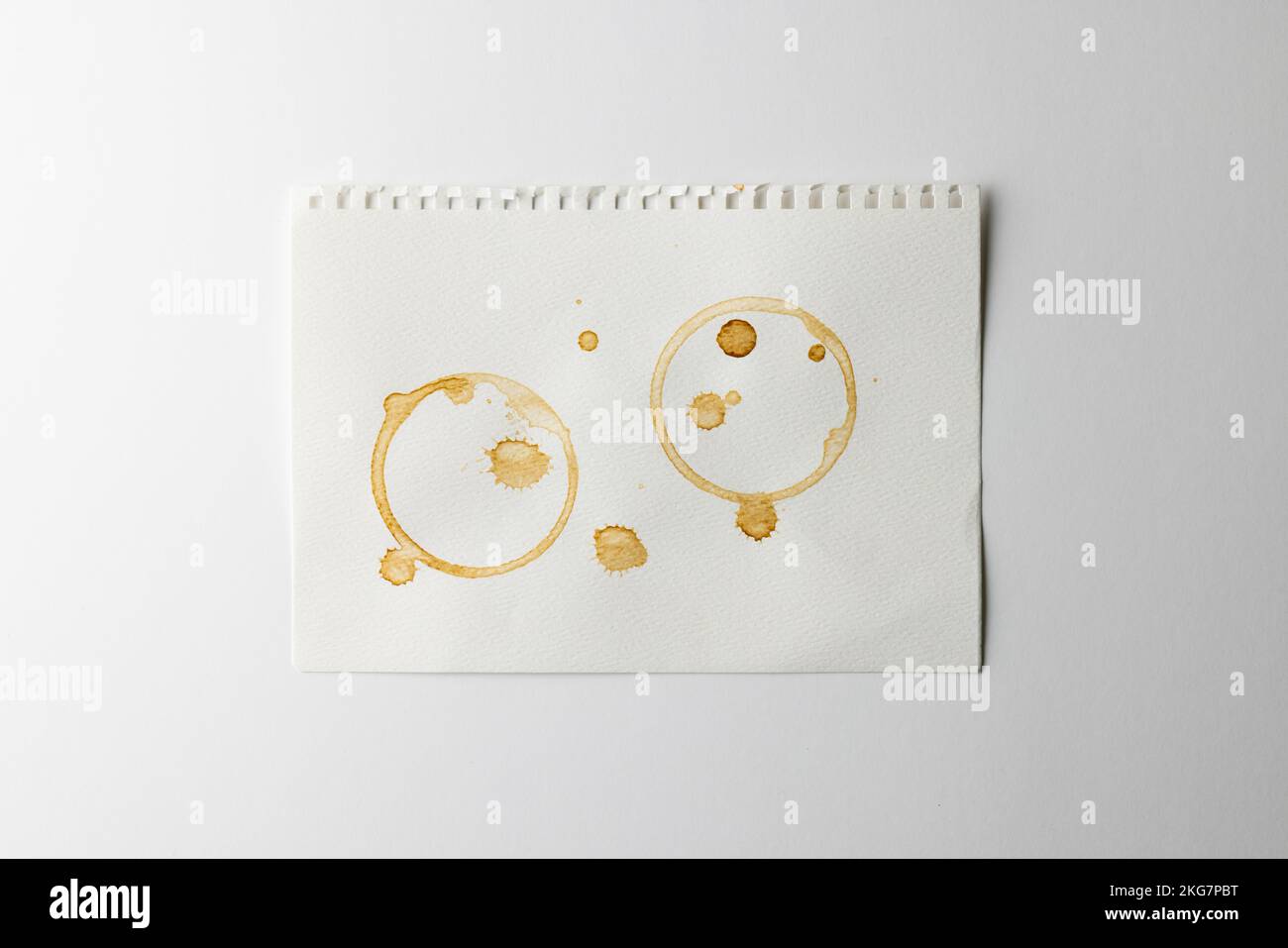 White stained memo note with copy space on white background Stock Photo ...