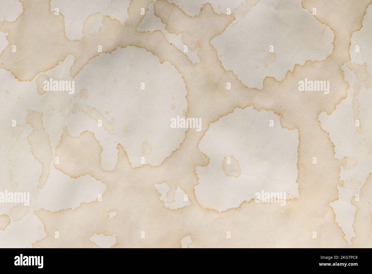 White stained piece of paper with copy space on white background Stock ...