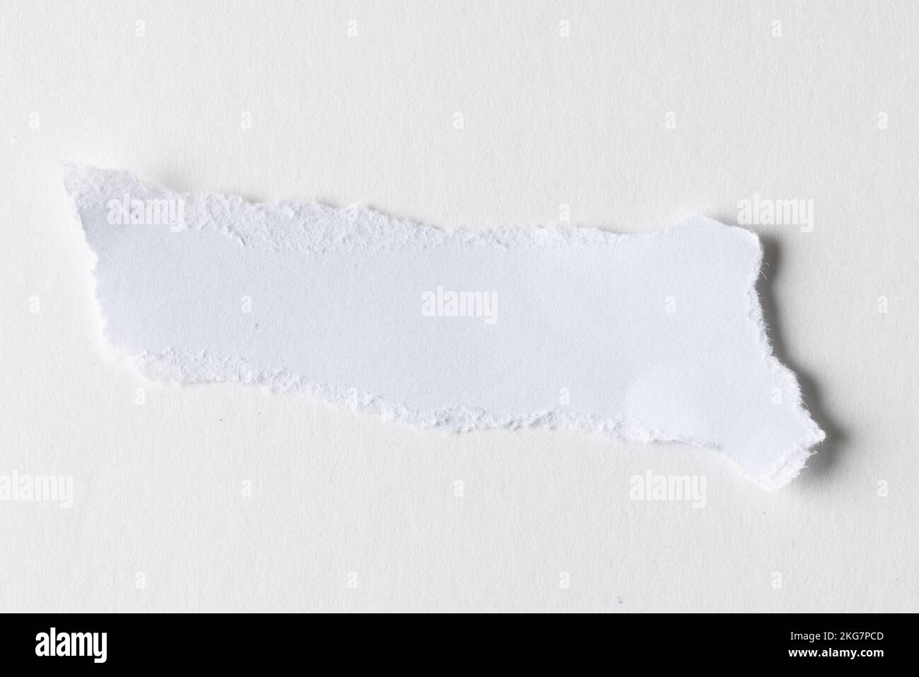Ripped up piece of white paper with copy space on white background ...