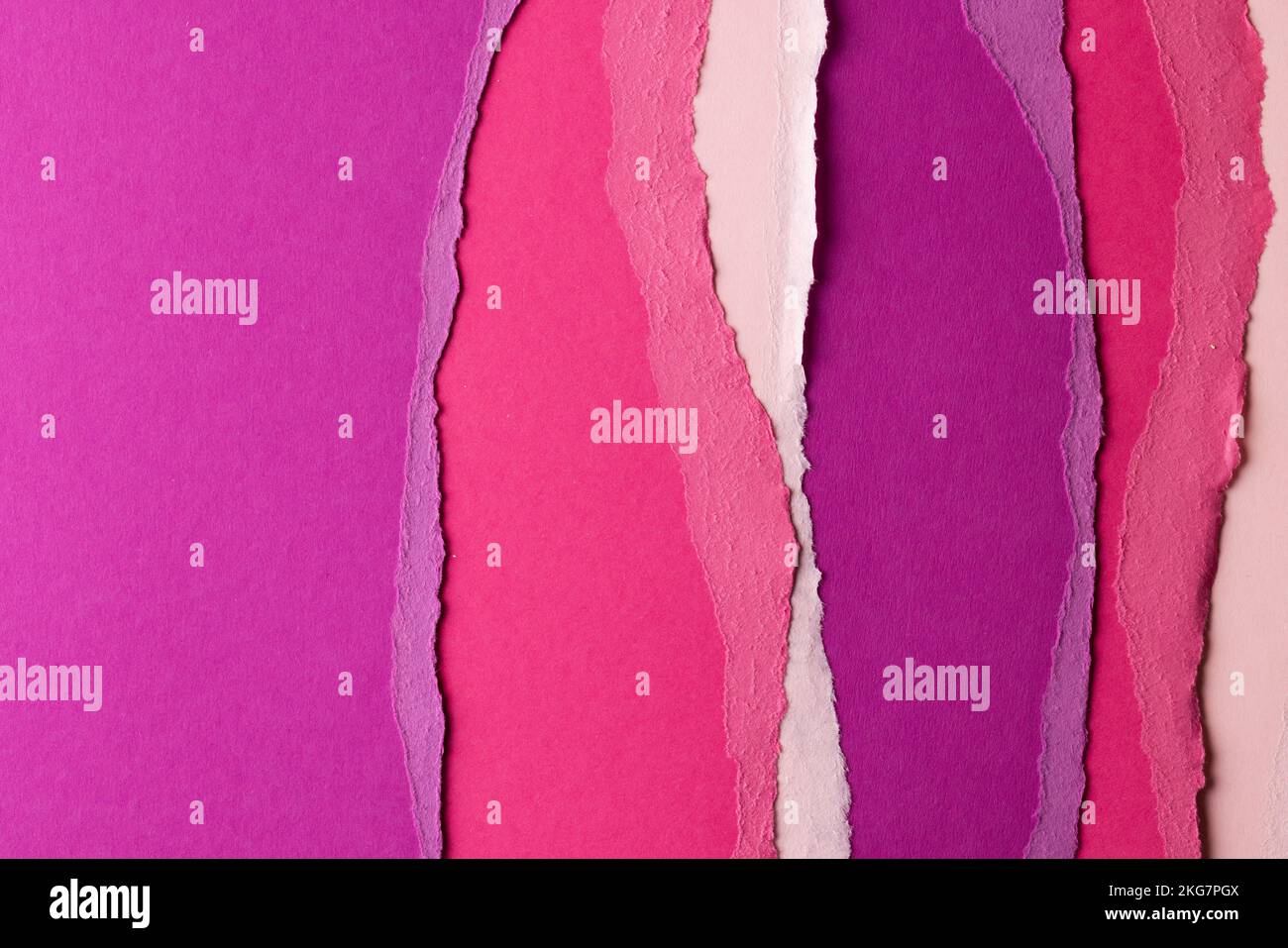 Ripped up pieces of coloured paper with copy space Stock Photo - Alamy