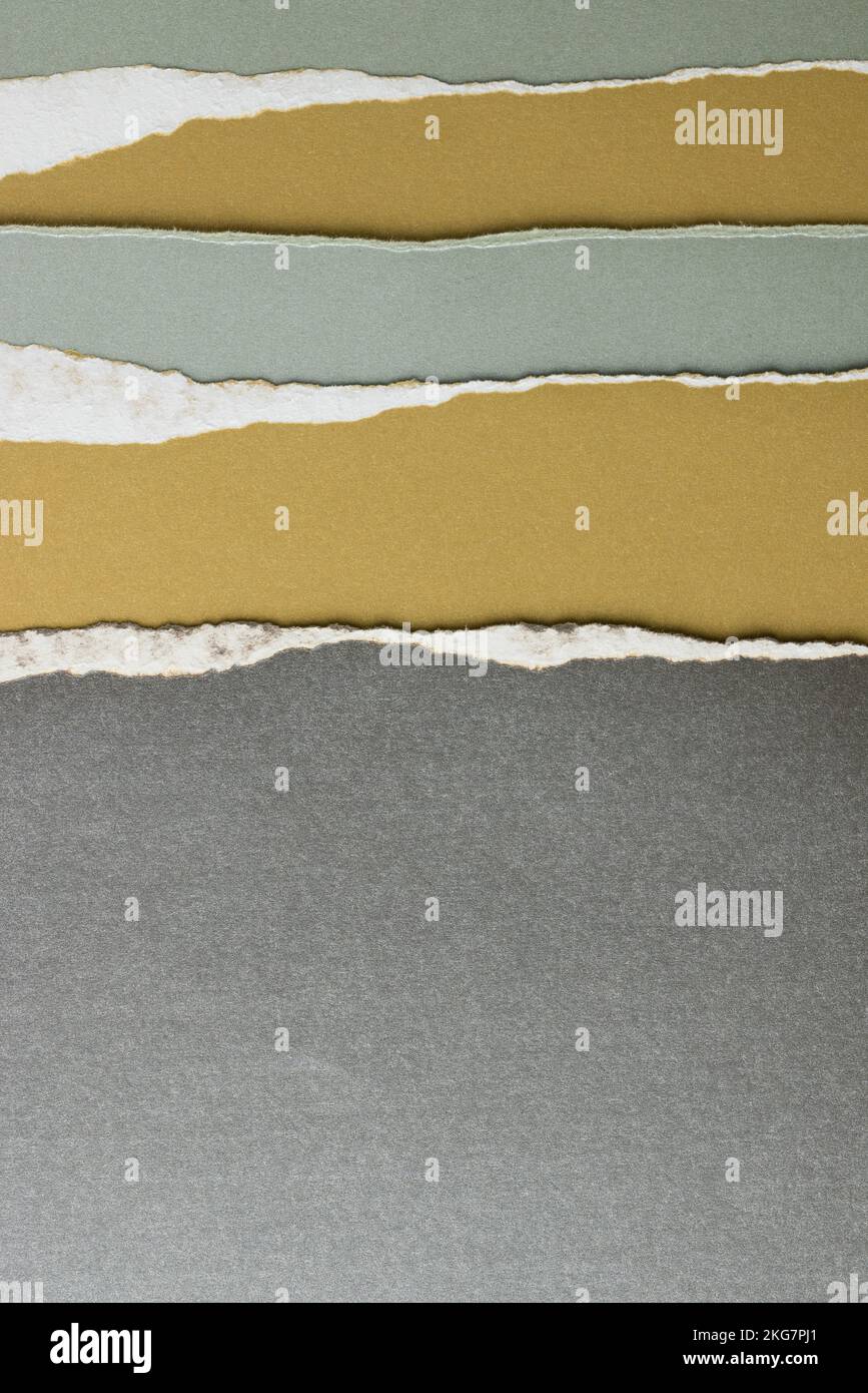 Ripped up pieces of coloured paper with copy space Stock Photo - Alamy