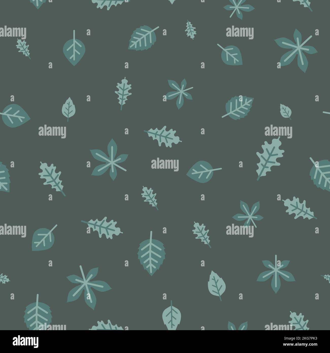 Vector Dark autumn leaves repeat pattern background design Stock Vector ...