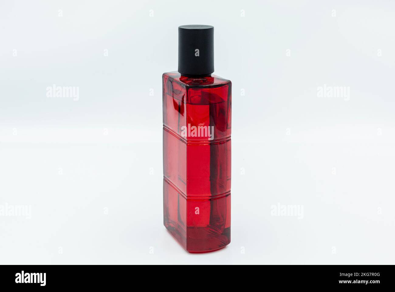 a perfume bottle,va on a white background. banner Stock Photo - Alamy