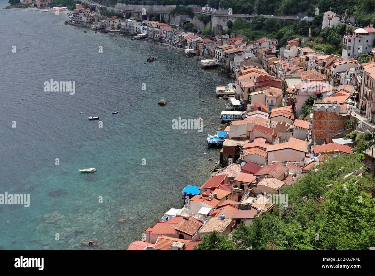 Scilla - Borgo di Chianalea da Castello Ruffo Stock Photo - Alamy