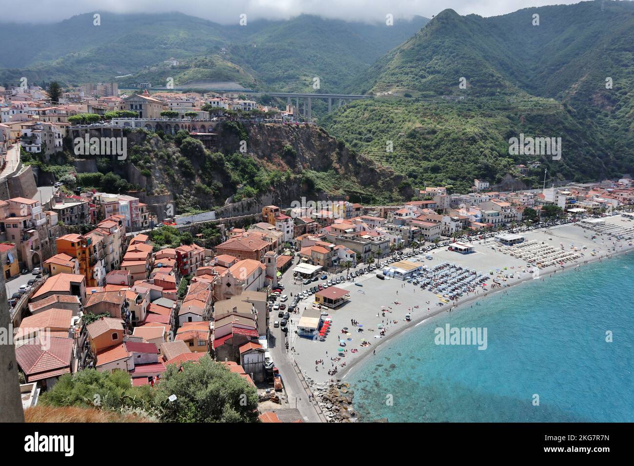 Scilla - Borgo di Marina Grande da Castello Ruffo Stock Photo - Alamy