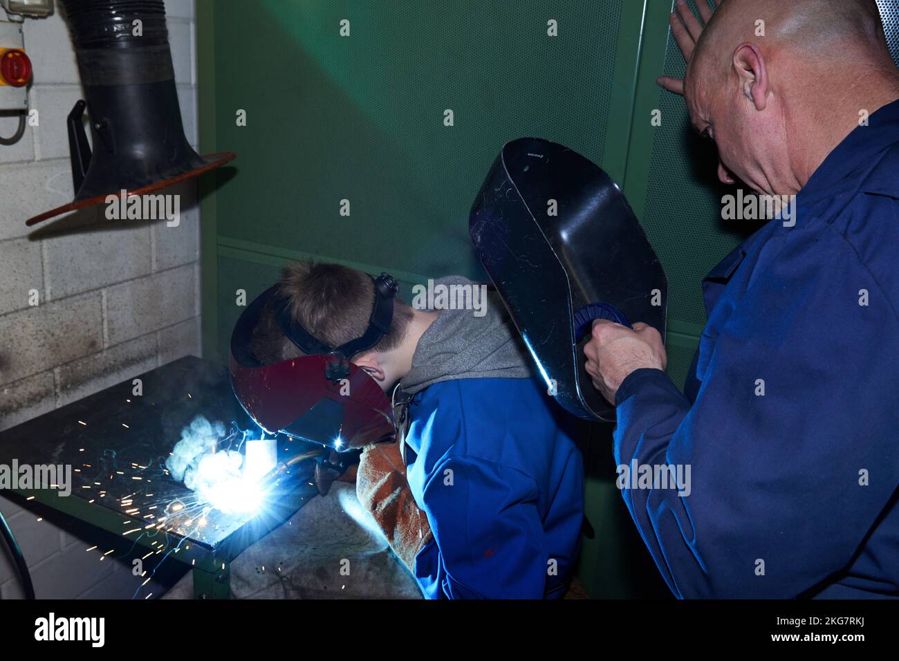 secondary school student is welding on school . 2018 holland ...