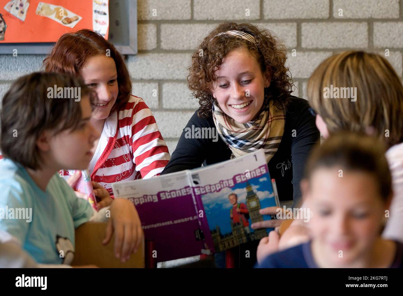 Students working in a classroom in a secondary school. Holland ...