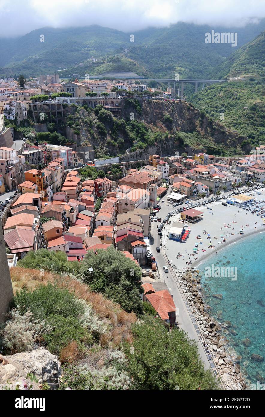 Scilla - Scorcio del borgo di Marina Grande da Castello Ruffo Stock ...