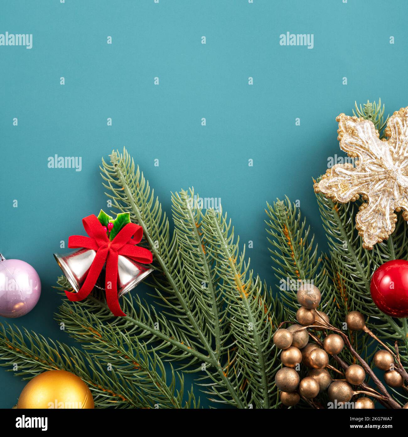 Christmas background design concept, holiday decoration ornament ...