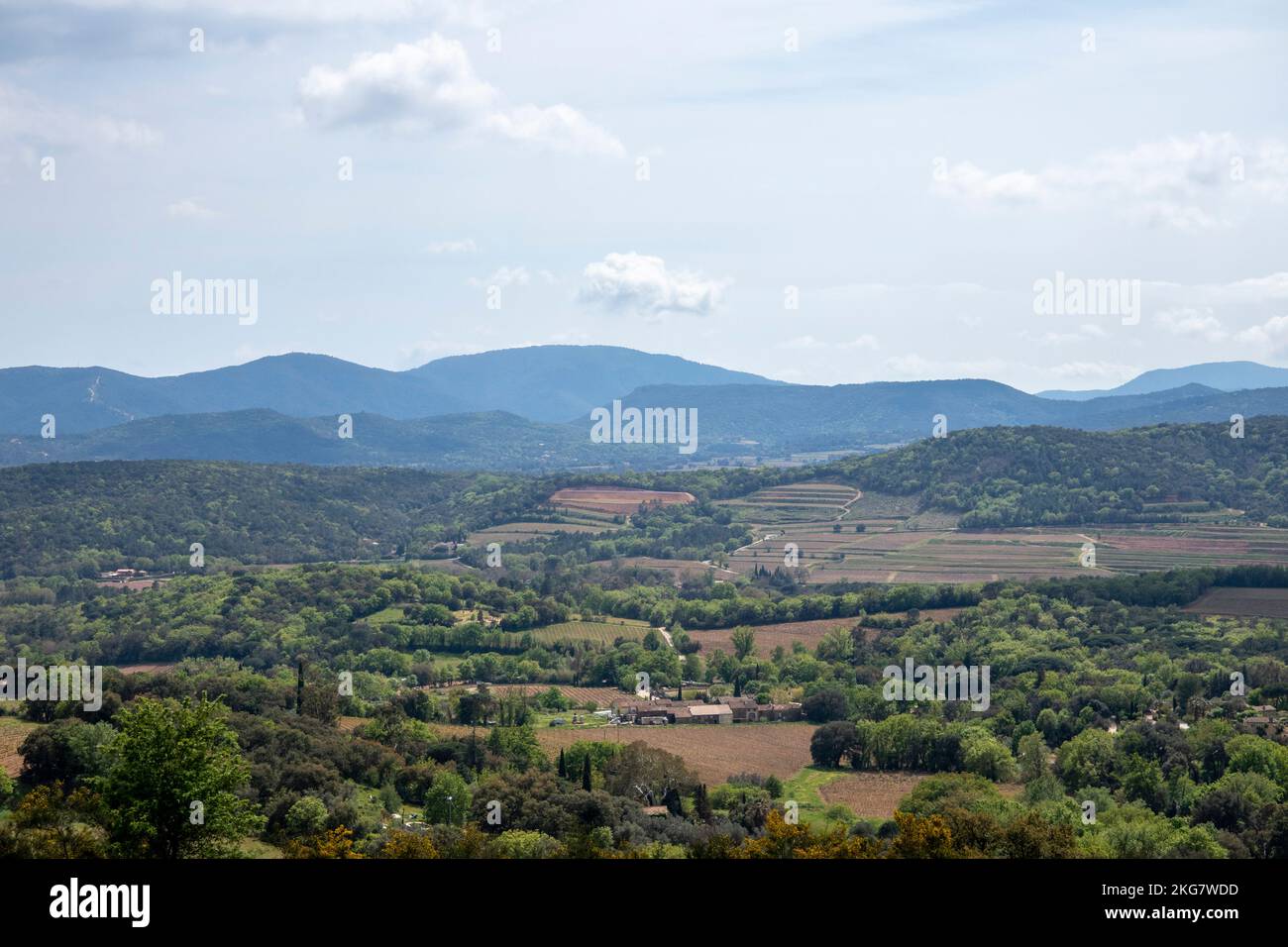 Massif des Maures hilly landscape, in la Garde-Freinet, in France, in ...