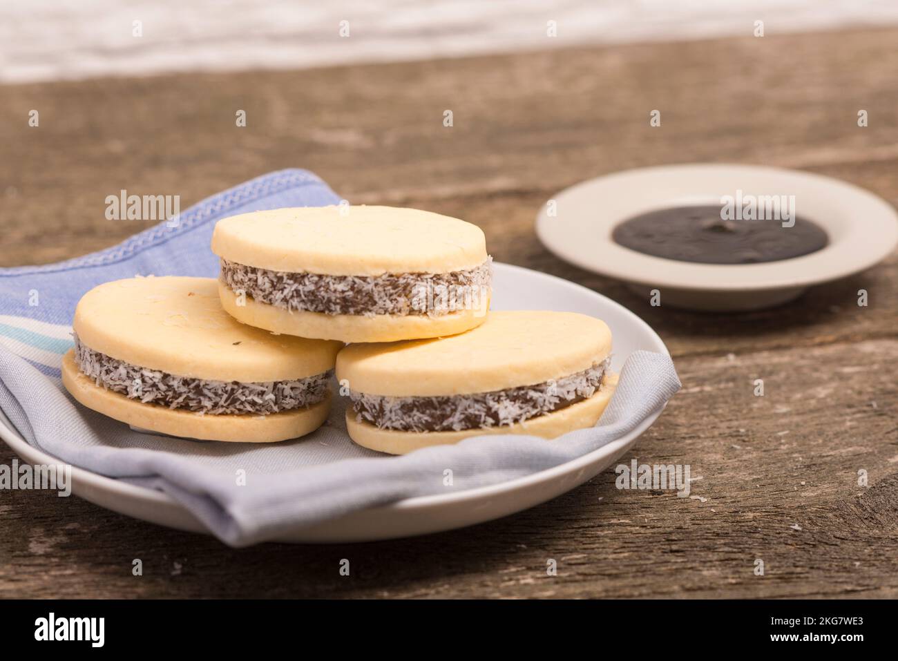 Alfajores traditional argentina sweet cookies Stock Photo - Alamy
