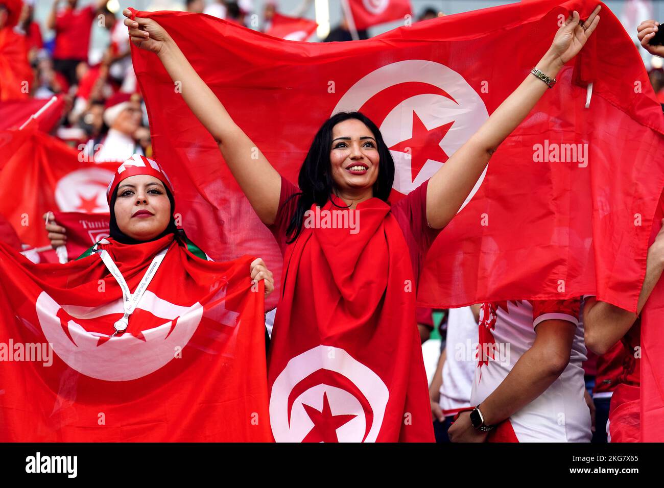Tunisia fans in the stands during the FIFA World Cup Group D match at ...
