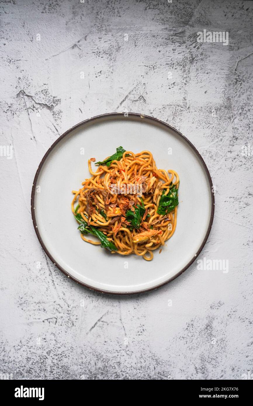 Mie goreng cakalang is skipjack tuna fried noodle from Manado, North ...