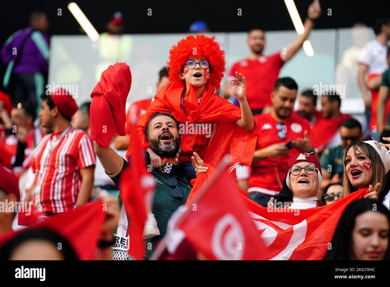 Tunisia fans in the stands during the FIFA World Cup Group D match at ...