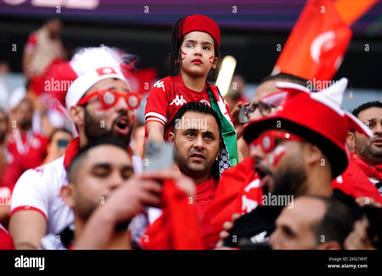 Tunisia fans in the stands during the FIFA World Cup Group D match at ...