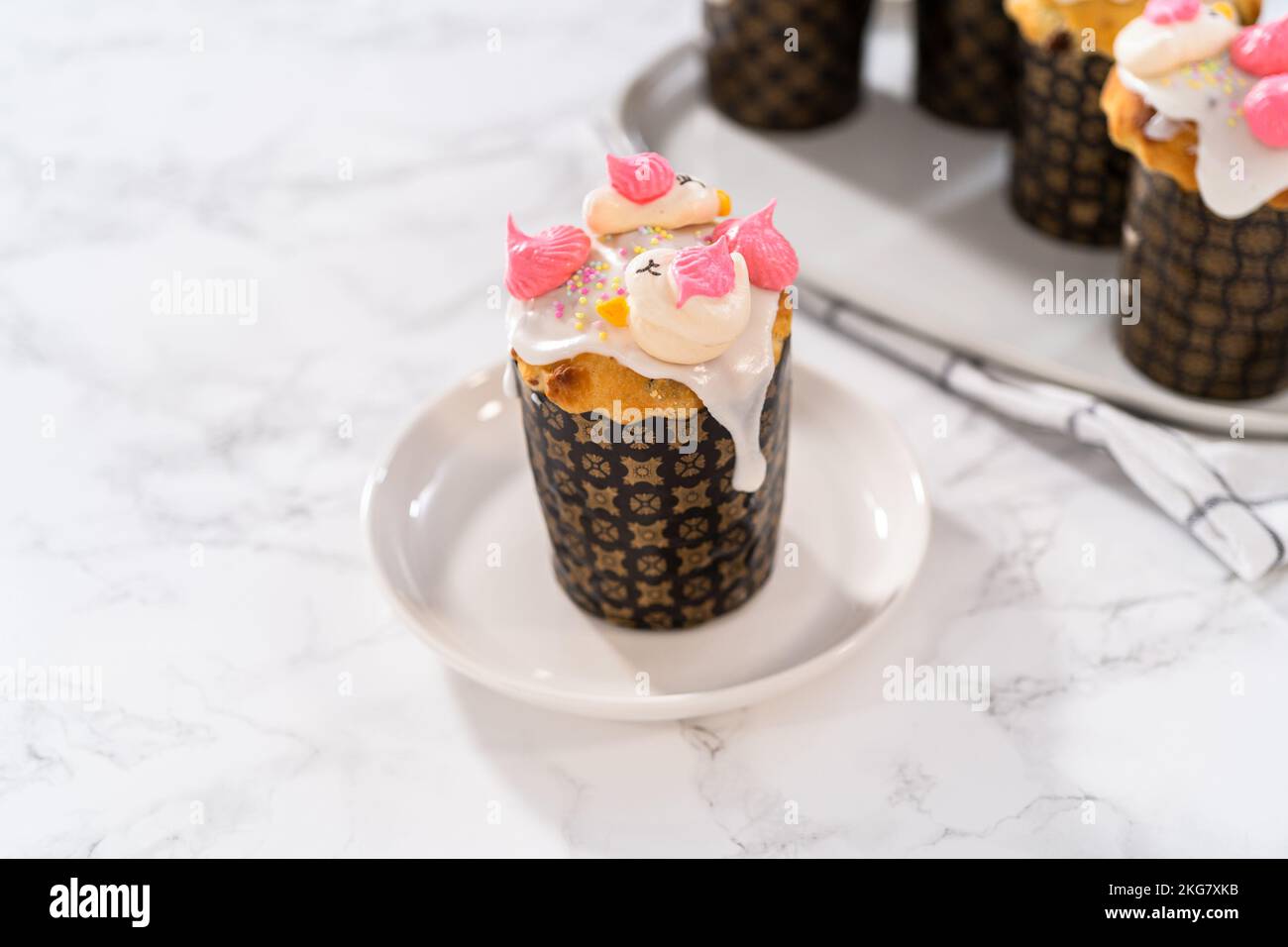 Mini Easter Bread Kulich Stock Photo - Alamy