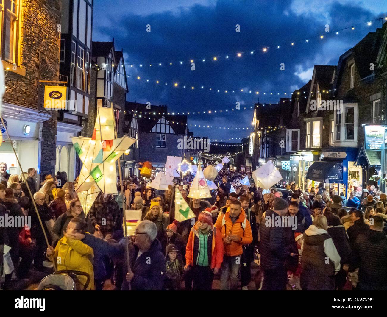 The annual lantern parade and Christmas lights switch on in Ambleside ...