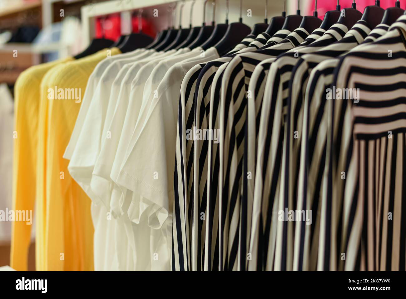 range of fashion clothes in the store. wardrobe background screensaver ...
