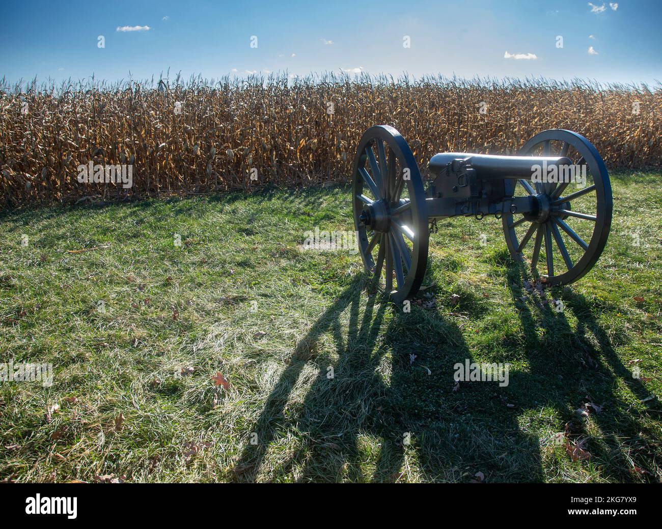 Cannon at the Gettysburg battlefield of the US Civil War Stock Photo ...