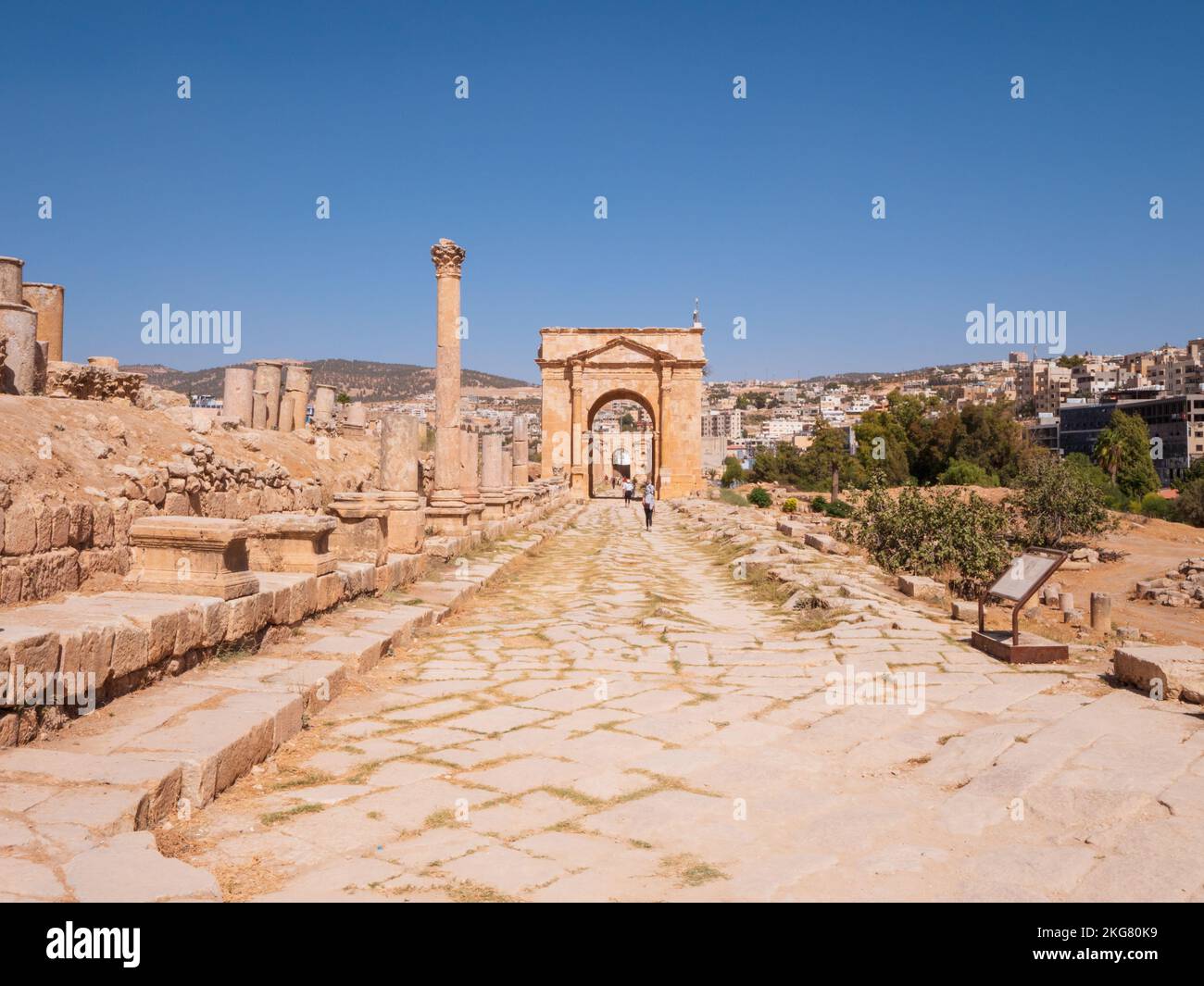 Scenic view of ruins of an old city, details of famous historical North ...