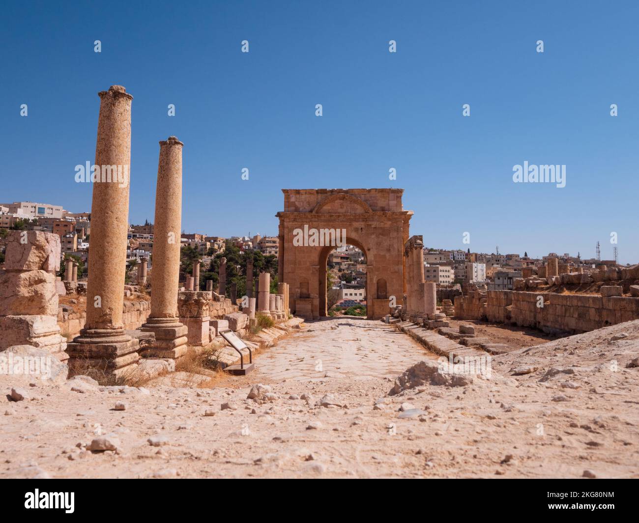 Scenic view of ruins of an old city, details of famous historical North ...