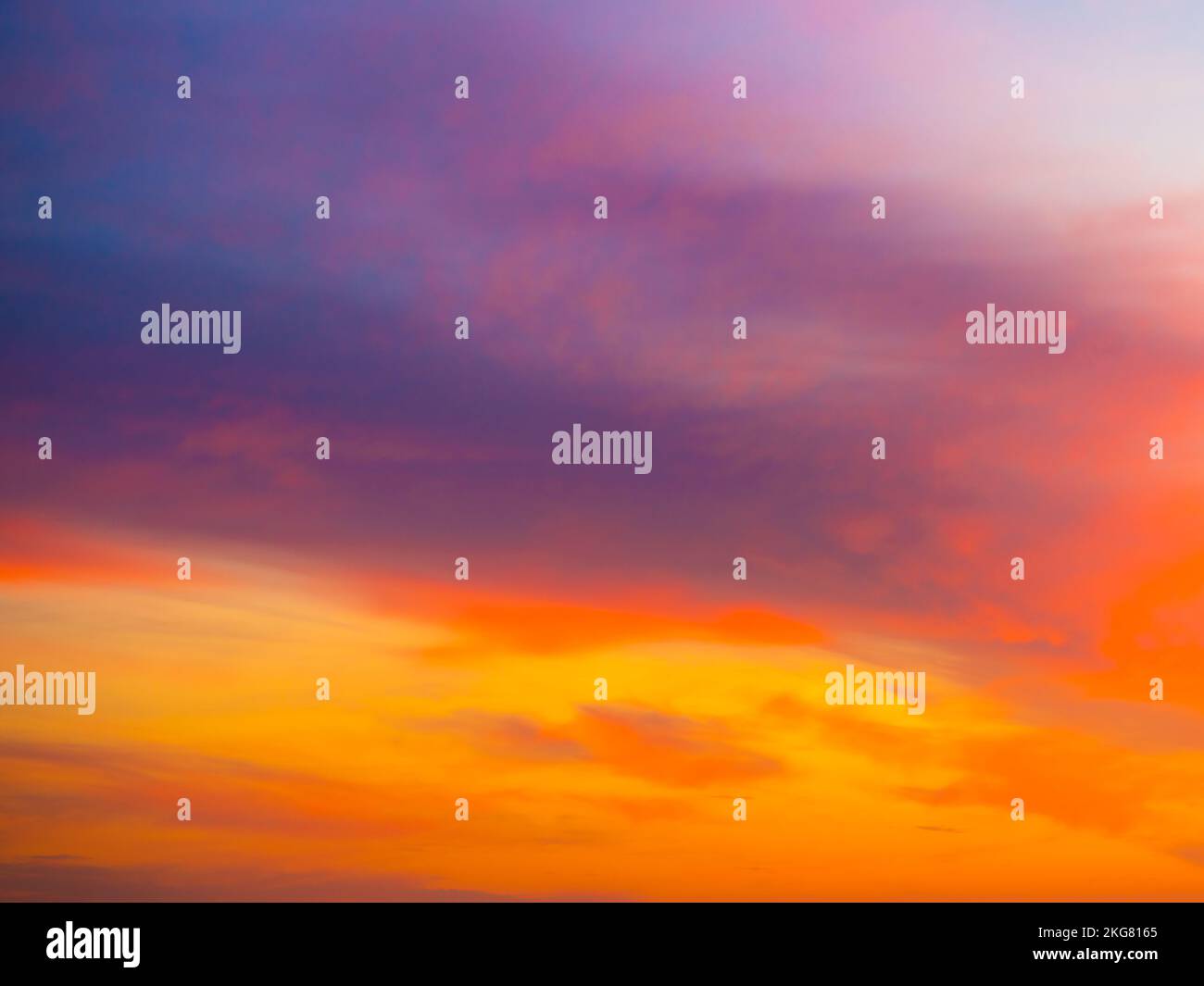 Beautiful sunset sky with amazing colorful clouds against deep blue ...